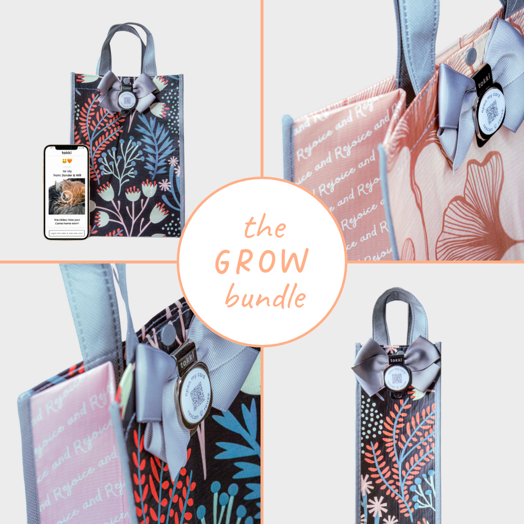 Give Collection | Reusable Gift Bag + QR Greeting Card | 9 Pieces – Tokki