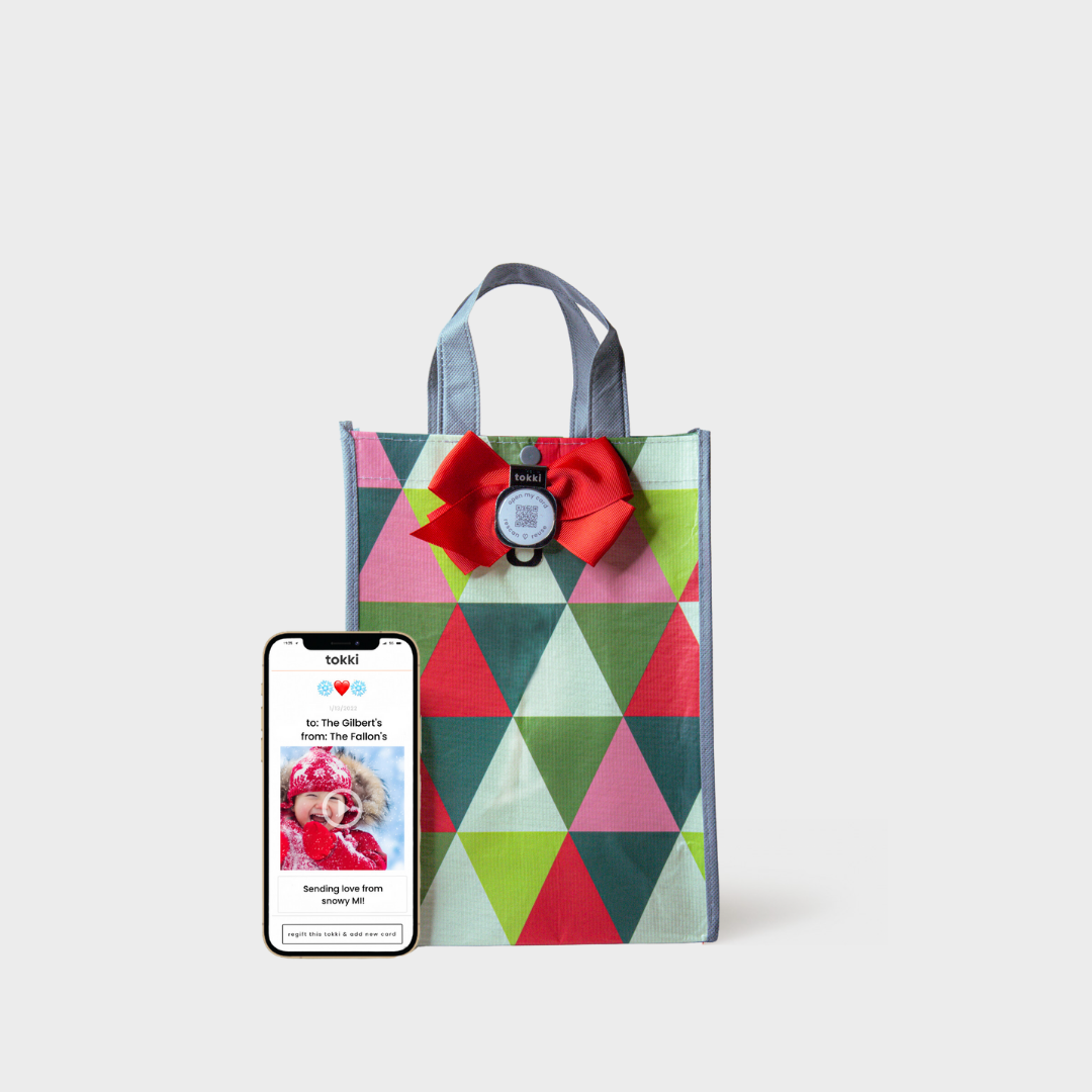 Glimmer | Medium | Reusable Gift Bag + QR Greeting Card – Tokki