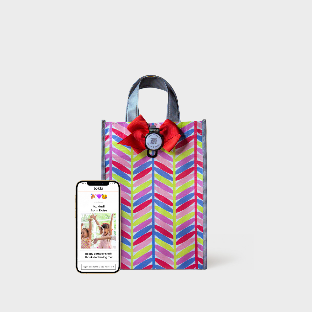 Laugh | Medium | Reusable Gift Bag + QR Greeting Card – Tokki