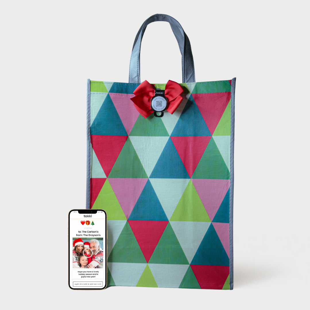 Glimmer | Large | Reusable Gift Bag + QR Greeting Card – Tokki