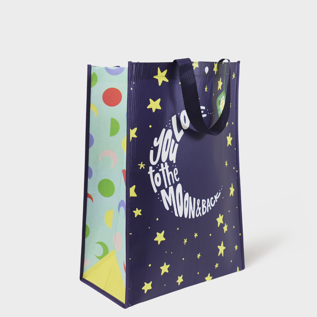 To The Moon | Extra-Large | Reusable Gift Bag + QR Greeting Card – Tokki